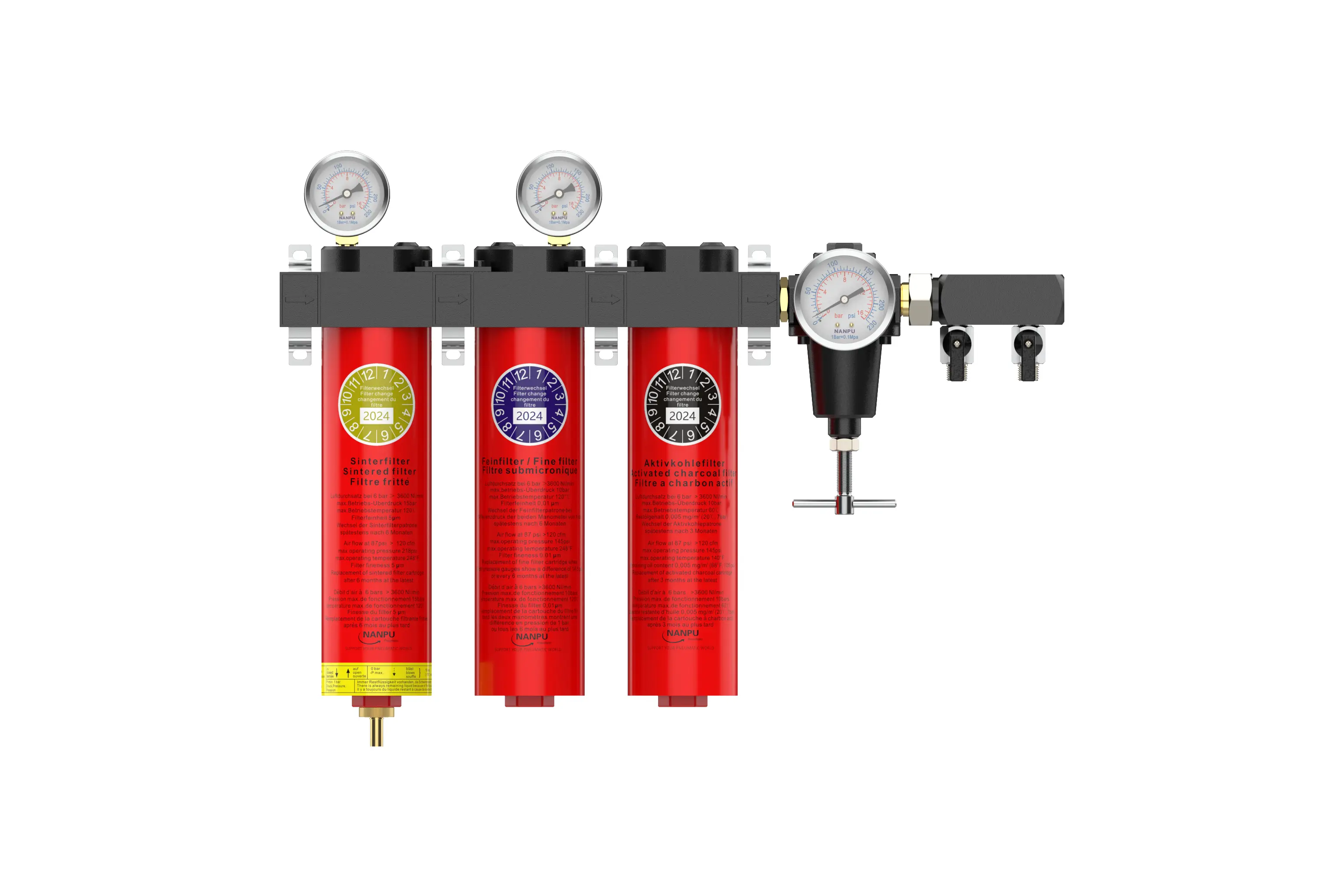 High-Quality NANPU Z Series 3-Stage Air Filtration System with Filters